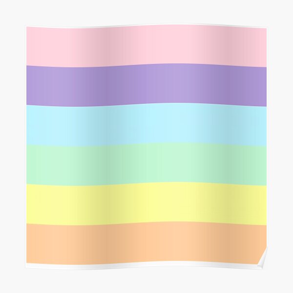 "Pastel Rainbow" Poster for Sale by Milkncookies | Redbubble
