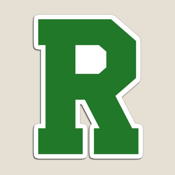 A Letra R Em Verde R Letra Com Folhas Verdes E Ondas De água . Vetor