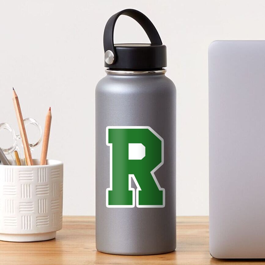 "Alphabet, Green R, Sports letter R" Sticker by TheCultStuff | Redbubble