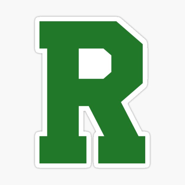 "Alphabet, Green R, Sports letter R" Sticker by TheCultStuff | Redbubble