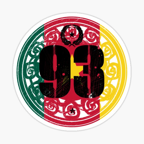 "93 cameroon flag" Sticker by drawneverdie | Redbubble