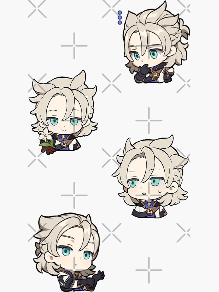 "Albedo Chibi Genshin Impact" Sticker by LokittyLevi | Redbubble