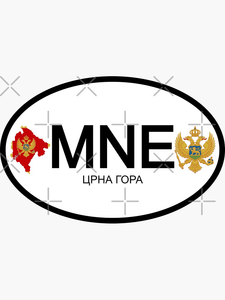 "Montenegro country code vehicle registration " Sticker by HAKVS ...