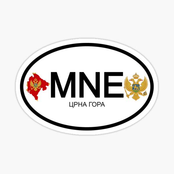 "Montenegro country code vehicle registration " Sticker by HAKVS ...