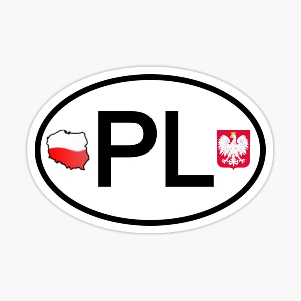 "Poland country code vehicle registration " Sticker by HAKVS | Redbubble
