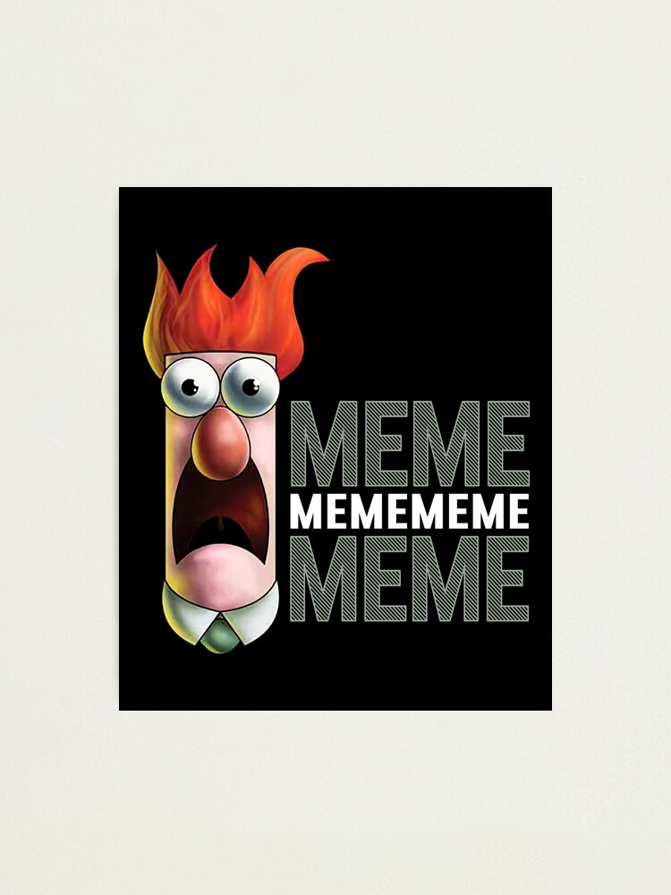 "Beaker Meme Meme Meme" Photographic Print by MLQQVEMH | Redbubble