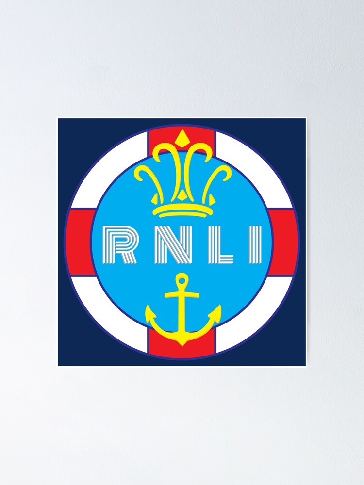 "RNLI Lifeboat Rescue Logo" Poster for Sale by skocartwork | Redbubble
