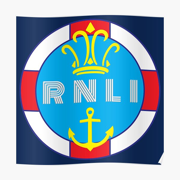 "RNLI Lifeboat Rescue Logo" Poster for Sale by skocartwork | Redbubble