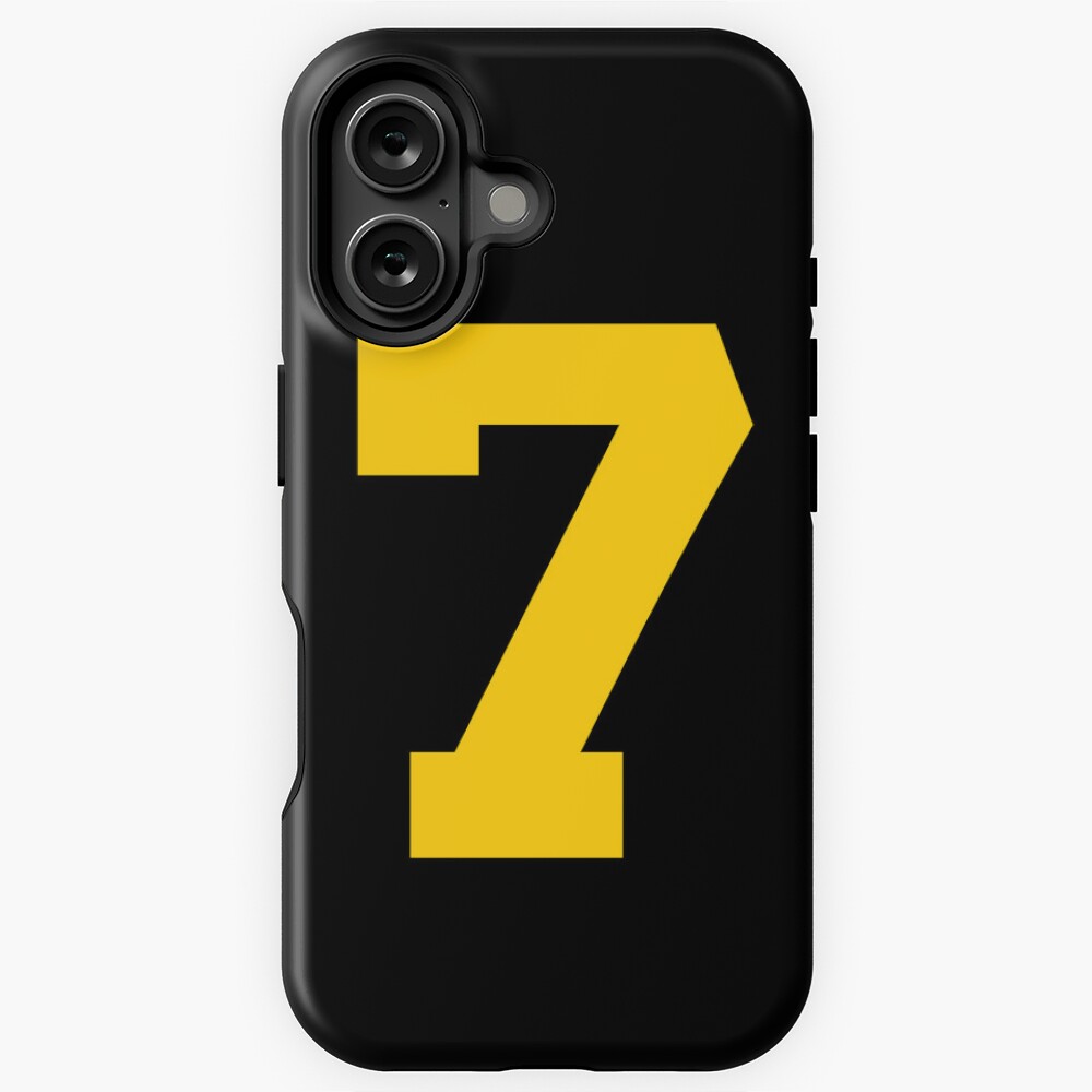 "Number 7, Yellow seven, Sports number 7" Sticker for Sale by ...