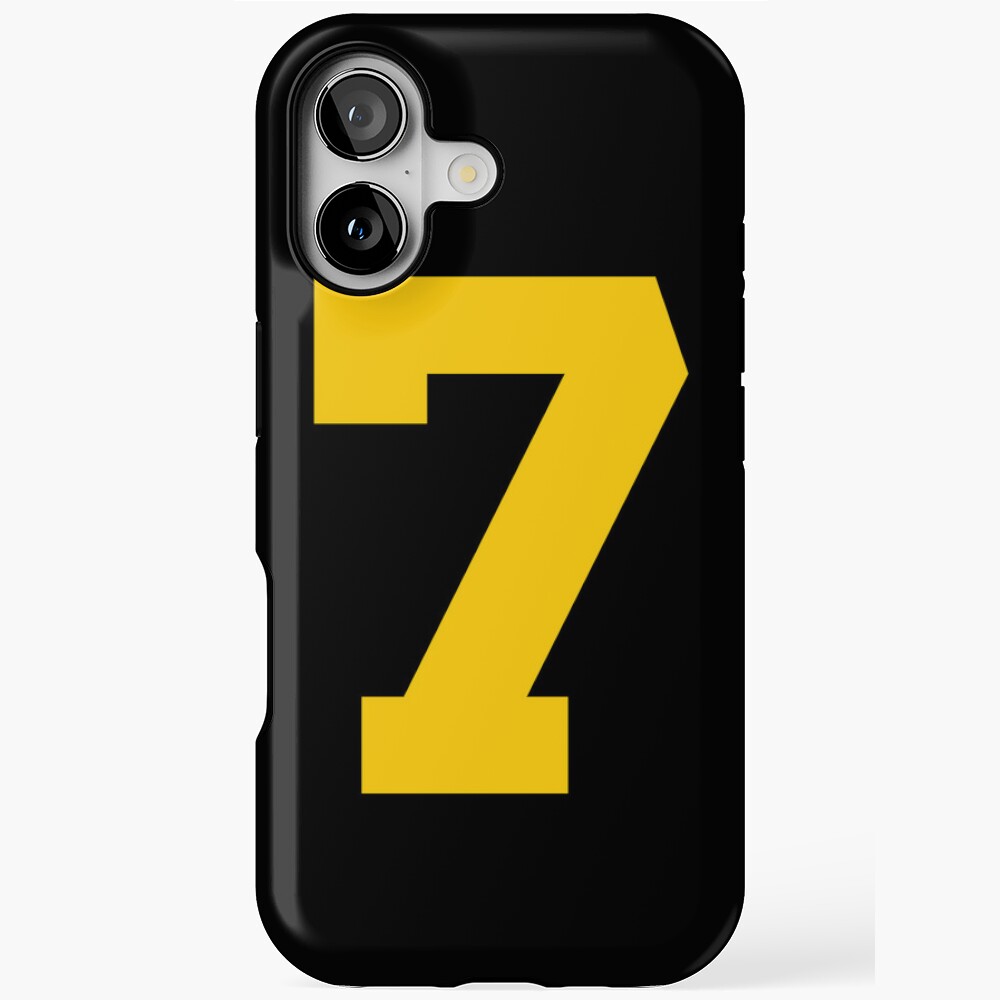 "Number 7, Yellow seven, Sports number 7" Sticker for Sale by ...