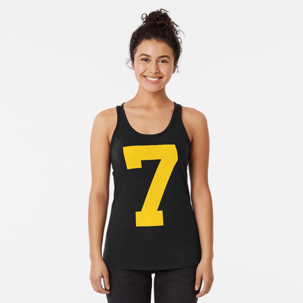 "Number 7, Yellow seven, Sports number 7" Sticker for Sale by ...