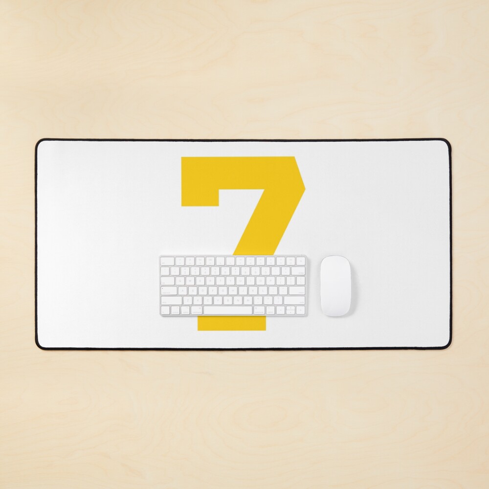 "Number 7, Yellow seven, Sports number 7" Sticker for Sale by ...