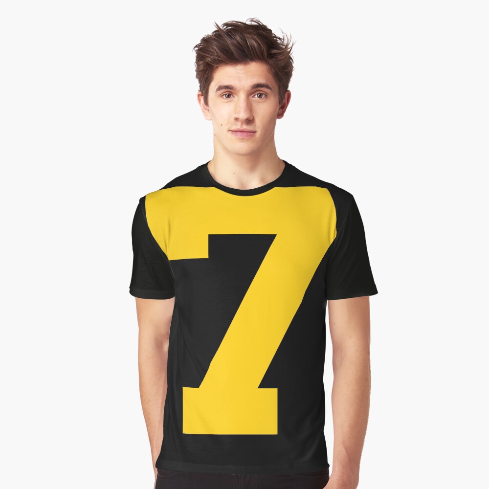 "Number 7, Yellow seven, Sports number 7" Sticker for Sale by ...