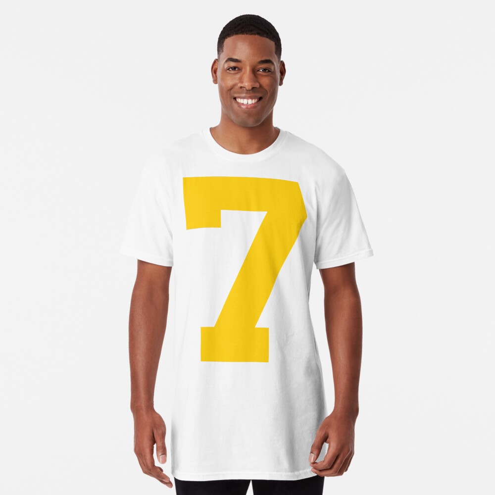 "Number 7, Yellow seven, Sports number 7" Sticker for Sale by ...