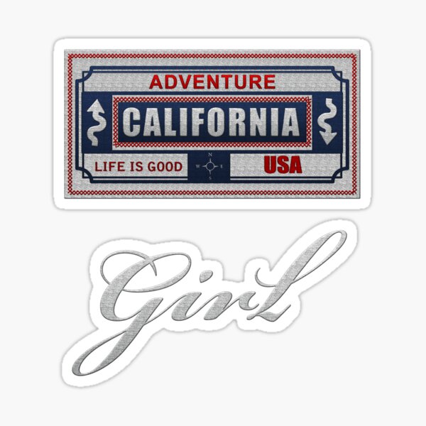 "California Girl" Sticker for Sale by belugastore | Redbubble