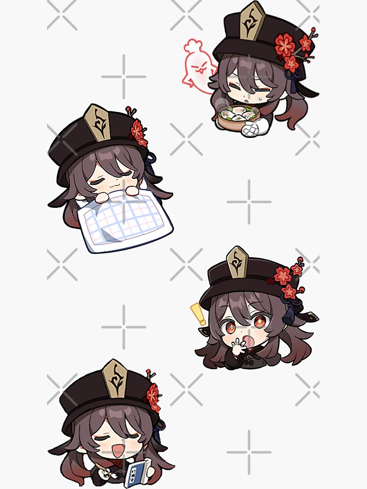 "HuTao (2) Chibi Genshin Impact" Sticker by LokittyLevi | Redbubble