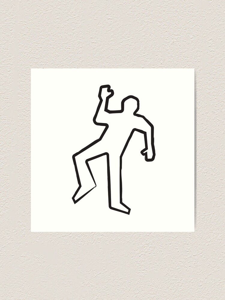 "Dead Fred Crime Scene Body Outline " Art Print for Sale by ...