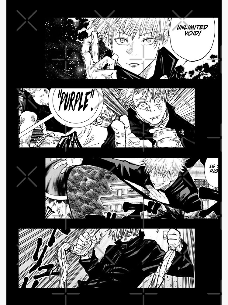 "Satoru Gojo Jujutsu Kaisen Manga Panel Design" Spiral Notebook by ...