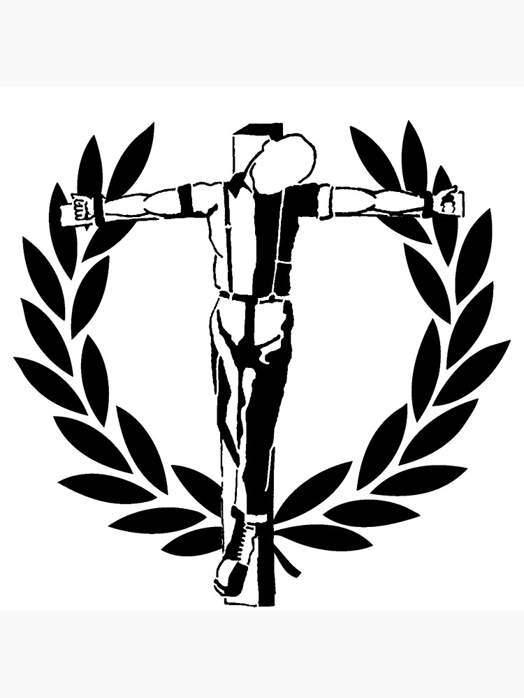 "Crucified Skinhead - Laurel Leaf" Art Print for Sale by Mindriot ...