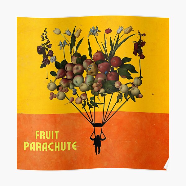 "Fruit Parachute 11 (in black) | Apples | Pears | Peaches | Dreamy ...