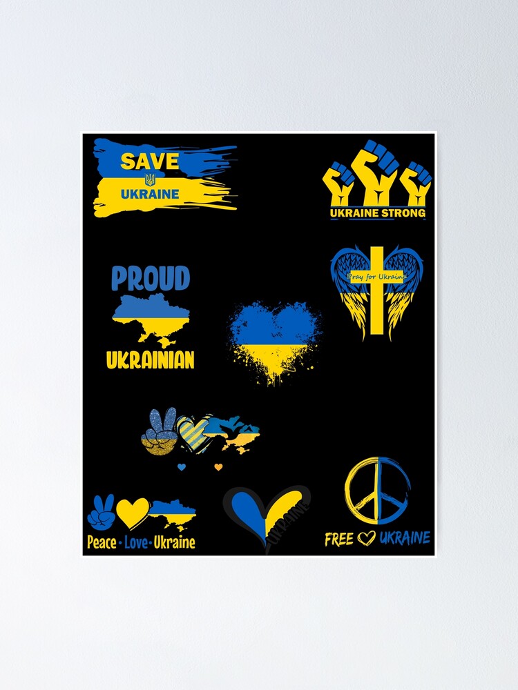 "Ukraine Sticker Pack" Poster for Sale by SamXDesigns | Redbubble