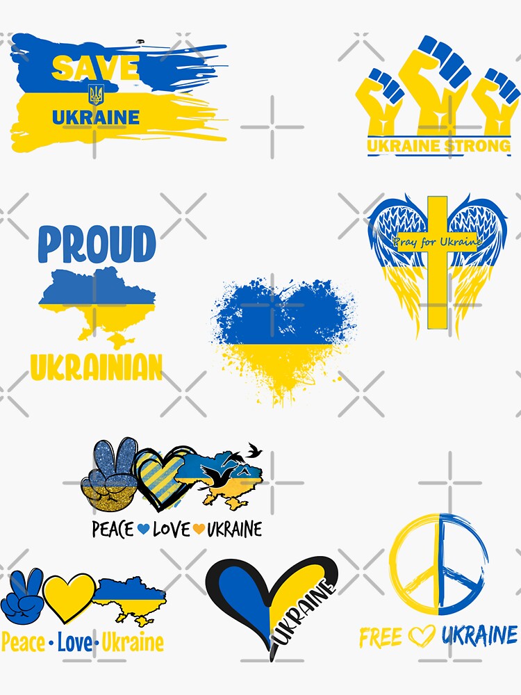 "Ukraine Sticker Pack" Sticker for Sale by SamXDesigns | Redbubble
