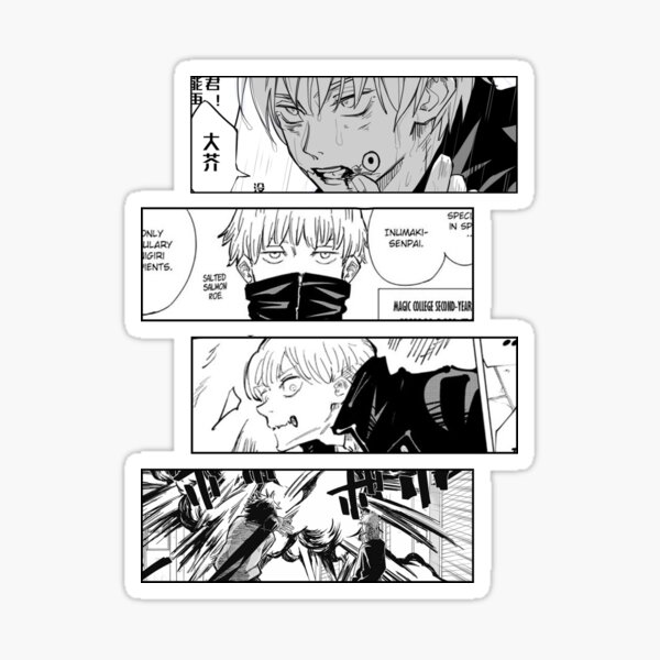 "Toge Inumaki Jujutsu Kaisen Manga Panel Design" Sticker for Sale by ...