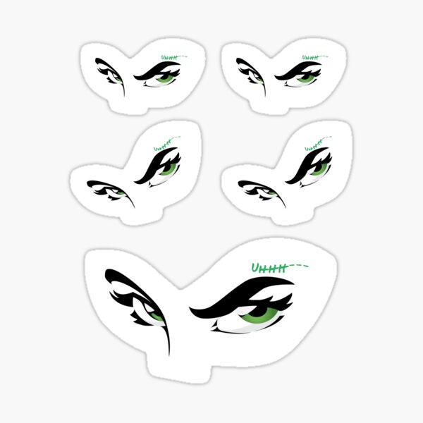 "Uhhh Green Eyes" Sticker by tispooponmyhead | Redbubble