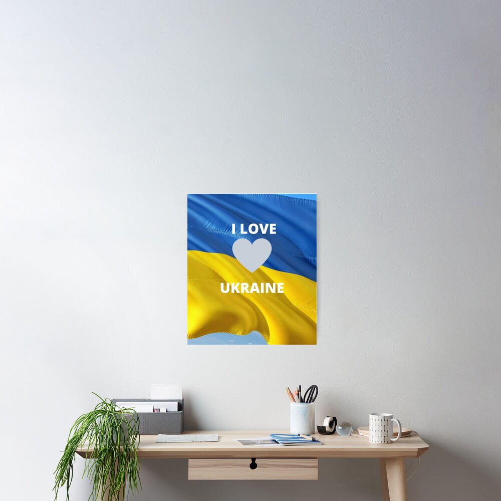 Poster « Titre flag of ukraine drapeau ukrainien bandiera dell'ucraina ...