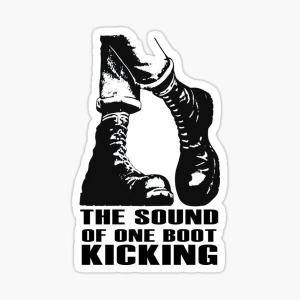 "Skinhead Boots - The Sound Of One Boot Kicking" Sticker by Mindriot ...