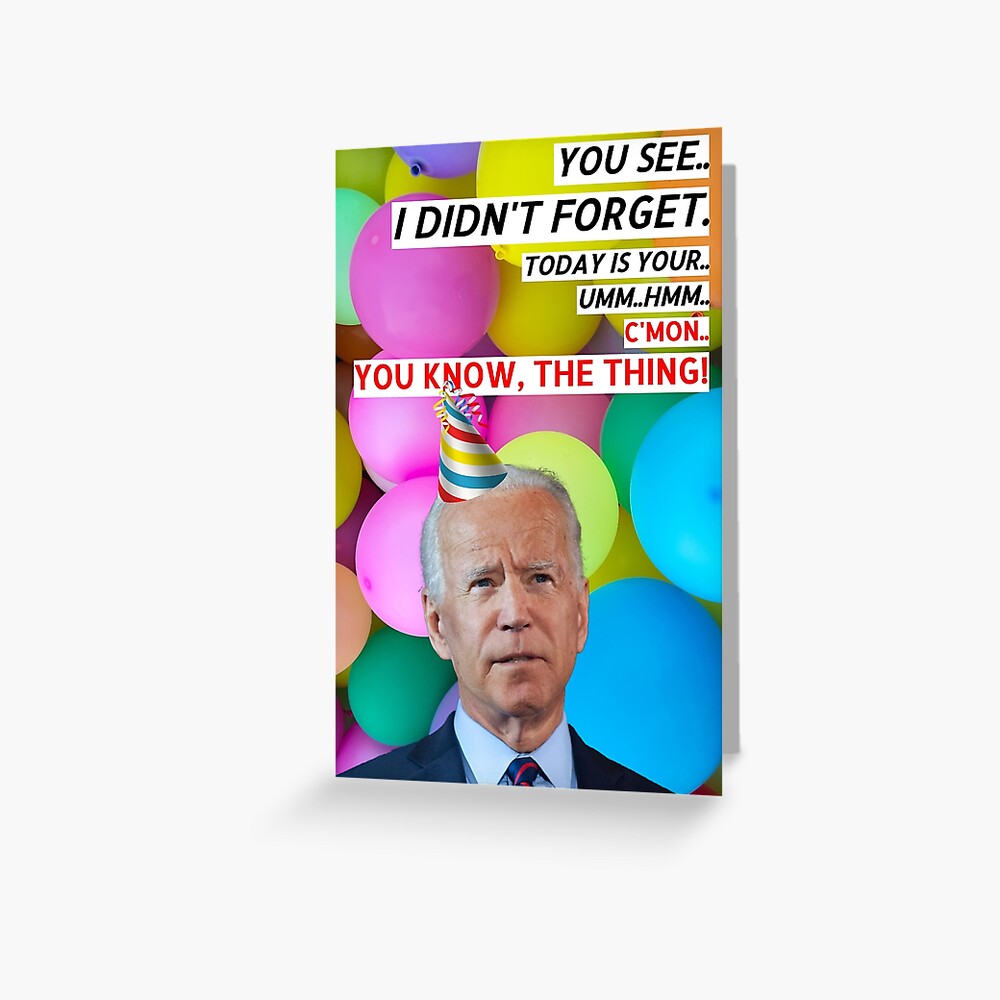 "Joe Biden Birthday" Greeting Card for Sale by avit1 | Redbubble
