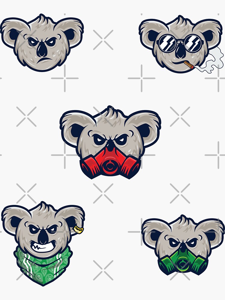 "Angry Koala" Sticker by Adenstech | Redbubble