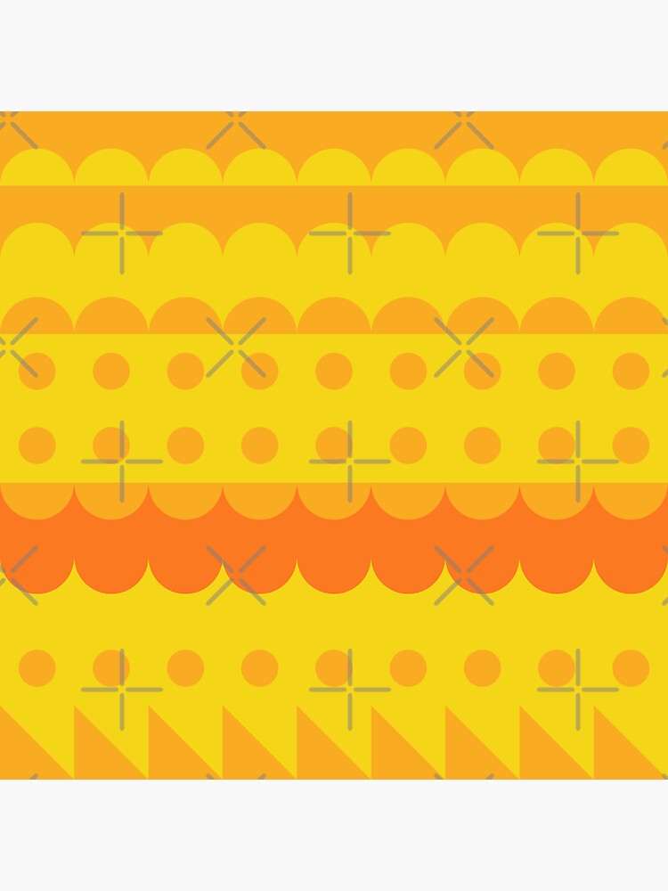 "Orange and Yellow Retro Pattern " Sticker by DoubleEtees | Redbubble