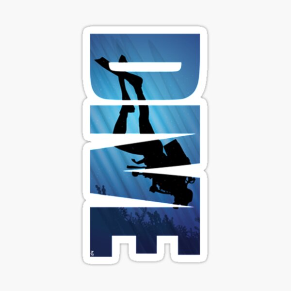 "Deep water Scuba Diving" Sticker by VidurRohrbacher | Redbubble