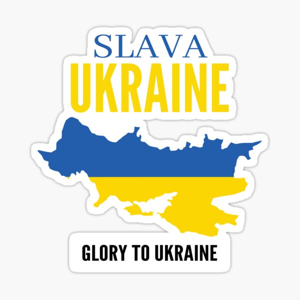 "Slava Ukraine Glory to Ukraine " Sticker by PCCreations | Redbubble