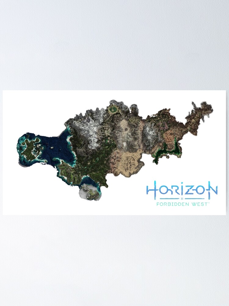 "Horizon Forbidden West Map" Poster by Mr-Zero | Redbubble