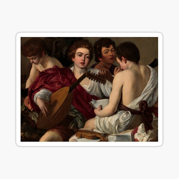 "The Musicians by Caravaggio" Sticker by AestheticsXarts | Redbubble
