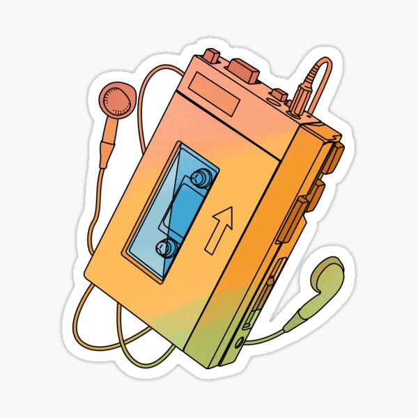 "VINTAGE AUDIO PLAYER" Sticker by vladimirribak68 | Redbubble