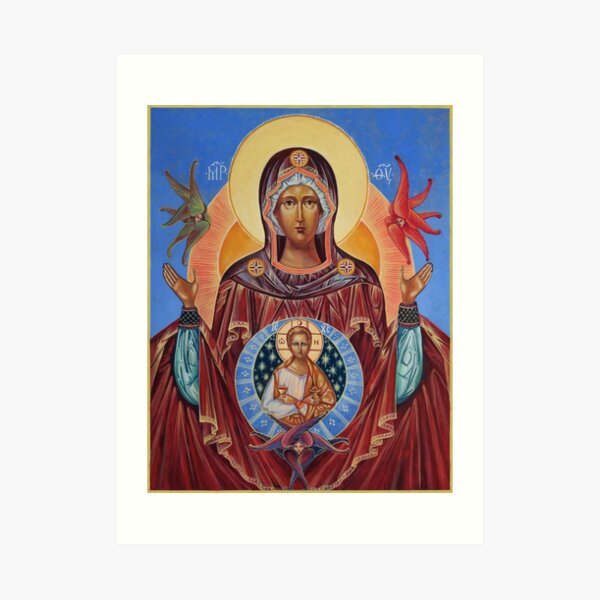 "'Our Lady of the Sign' (Znamenie) Orthodox icon" Art Print by Lvova ...