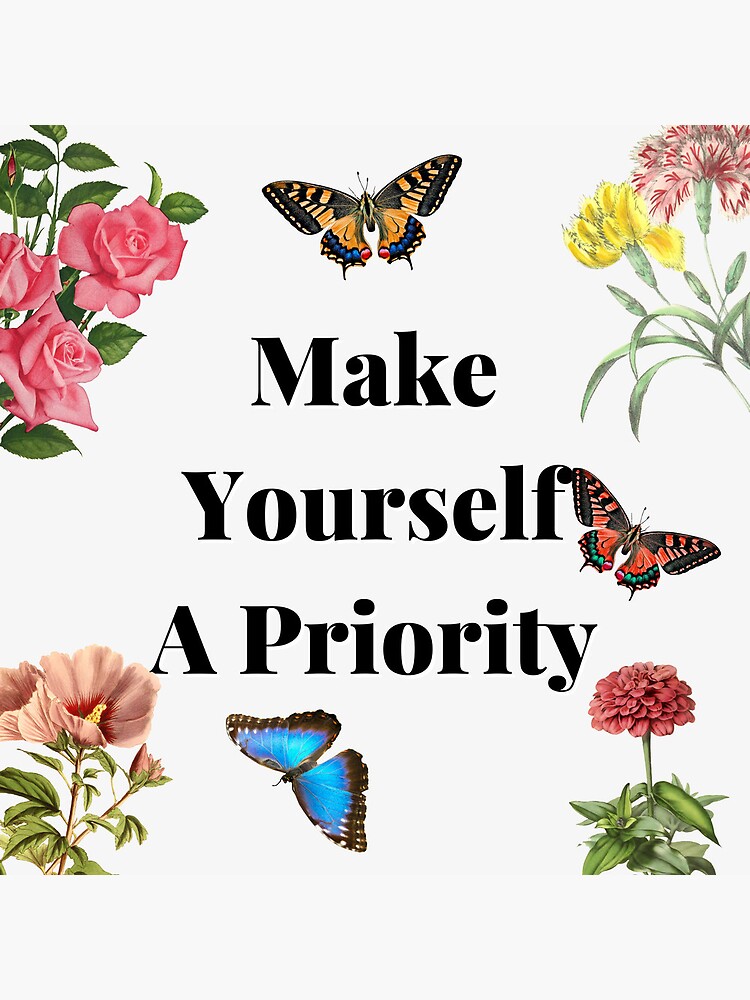 "Make Yourself A Priority" Clock for Sale by DetailedDesign | Redbubble