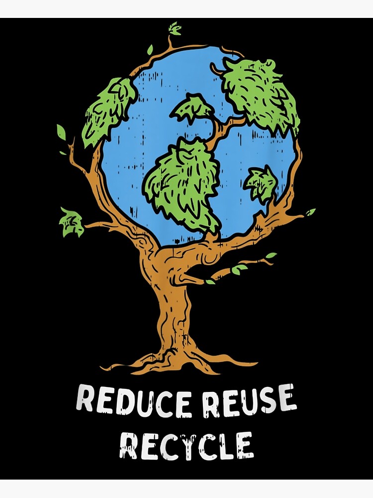 "Earth Day Reduce Reuse Recycle Planet Tree" Poster for Sale by ...