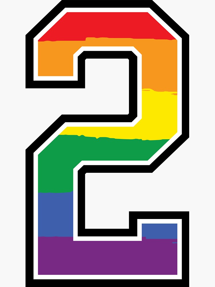 "Number 2 Rainbow LGBT pride two" Sticker by LoveIsColorful | Redbubble
