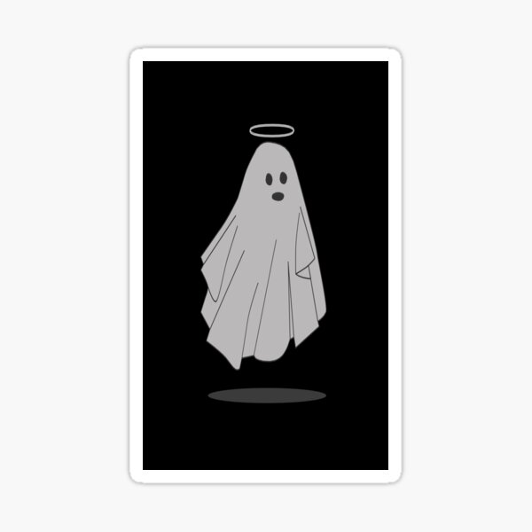 "A cute little angel ghost" Sticker by migliacci | Redbubble