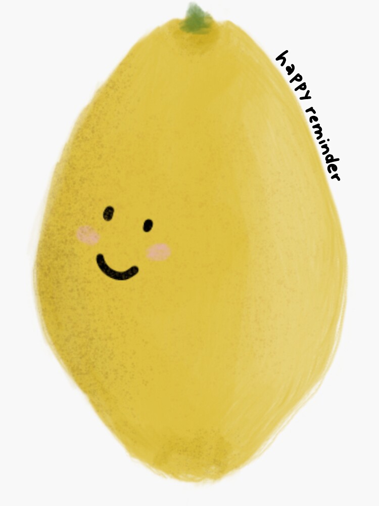 "happy lemon" Sticker by happyreminder | Redbubble