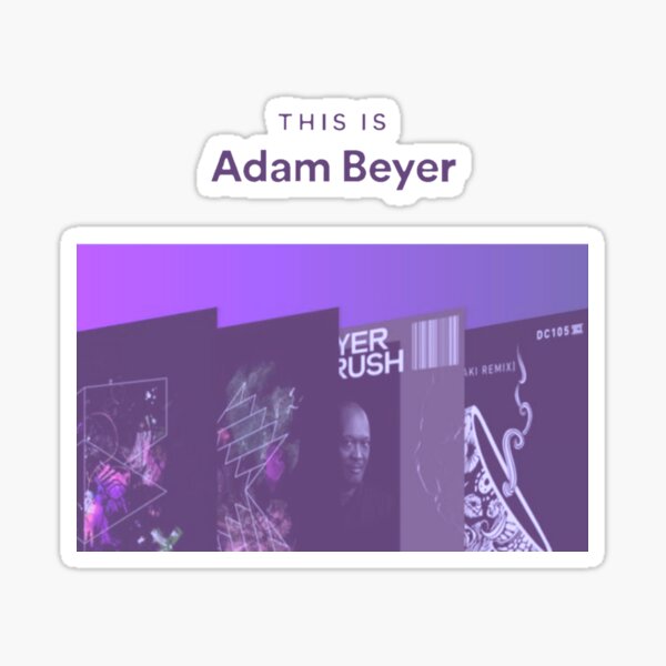 "adam bayer best of album logo " Sticker by hudsonyhh55 | Redbubble