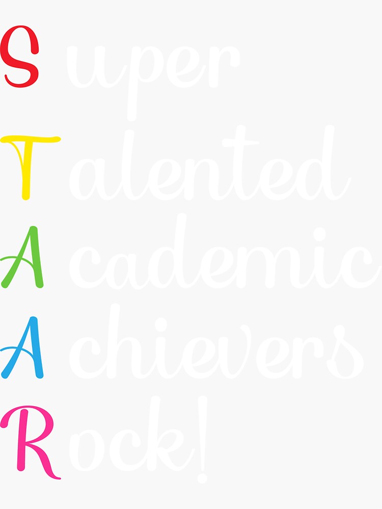 Staar Super Talented Academic Achievers Rock Testing Day Sticker By
