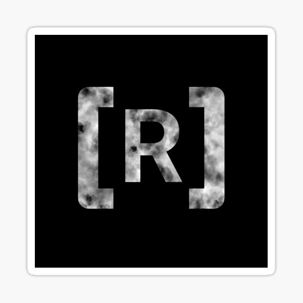 "Resident R Fading White" Sticker by dorianillust | Redbubble