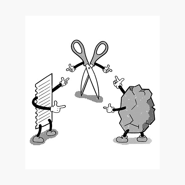 "Classic Duel • Funny Rock Paper Scissors Office Mexican Standoff Meme ...