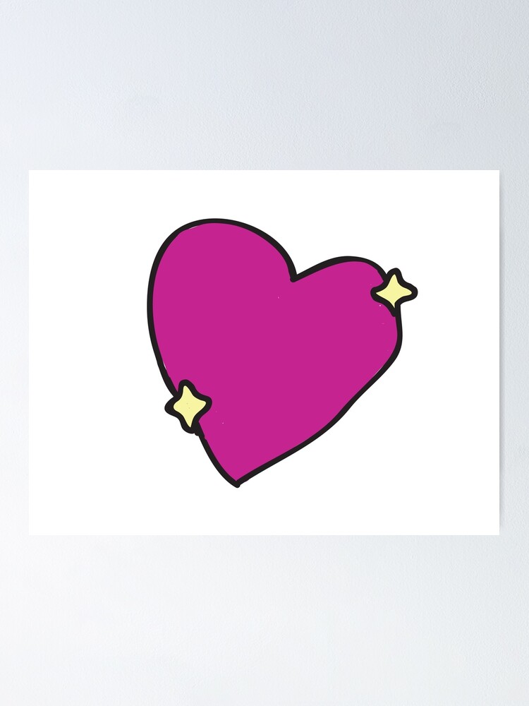 "Twinkle Heart Emoji" Poster for Sale by emmybg | Redbubble