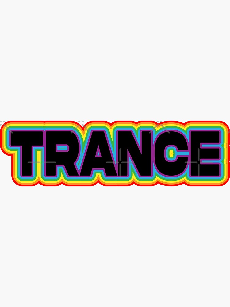 "Trance Music LGBTQ Rainbow | Uplifting Goa Psychedelic Trance" Sticker ...